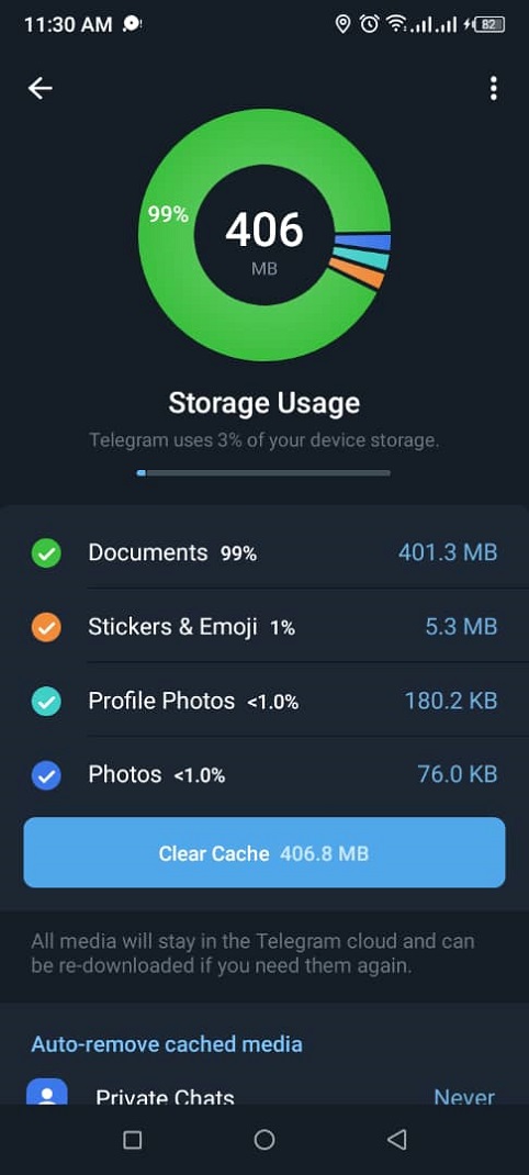 6 Steps On How To Free Up Space In Telegram With Your Phone | Example NG